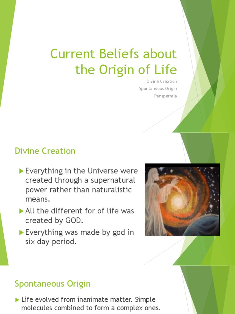 Current Beliefs About The Origin of Life | PDF | Abiogenesis | Life