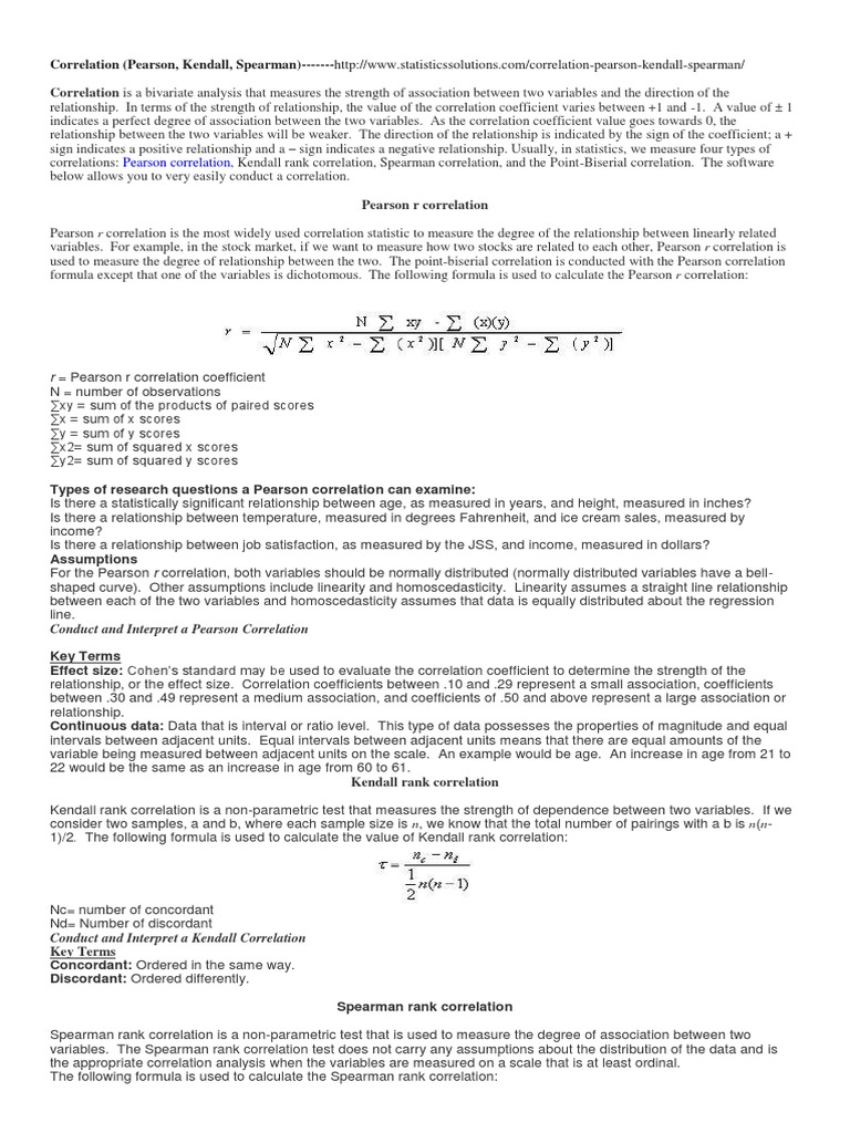 Conduct and Interpret A Pearson Correlation | PDF | Correlation And ...