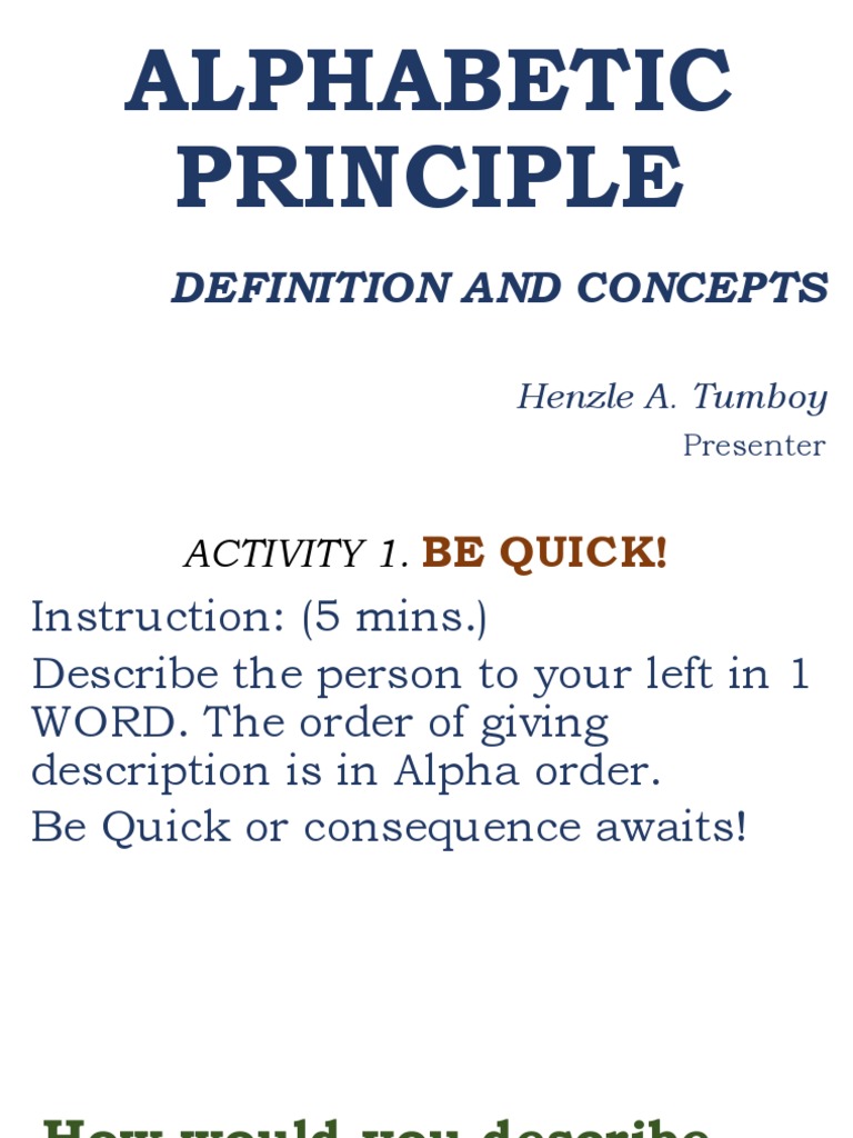 Educator's Guide to Alphabetic Principle | PDF | Phonics | Reading ...