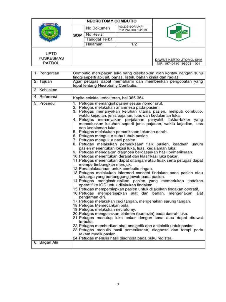 SOP Necrotomy Combutio | PDF