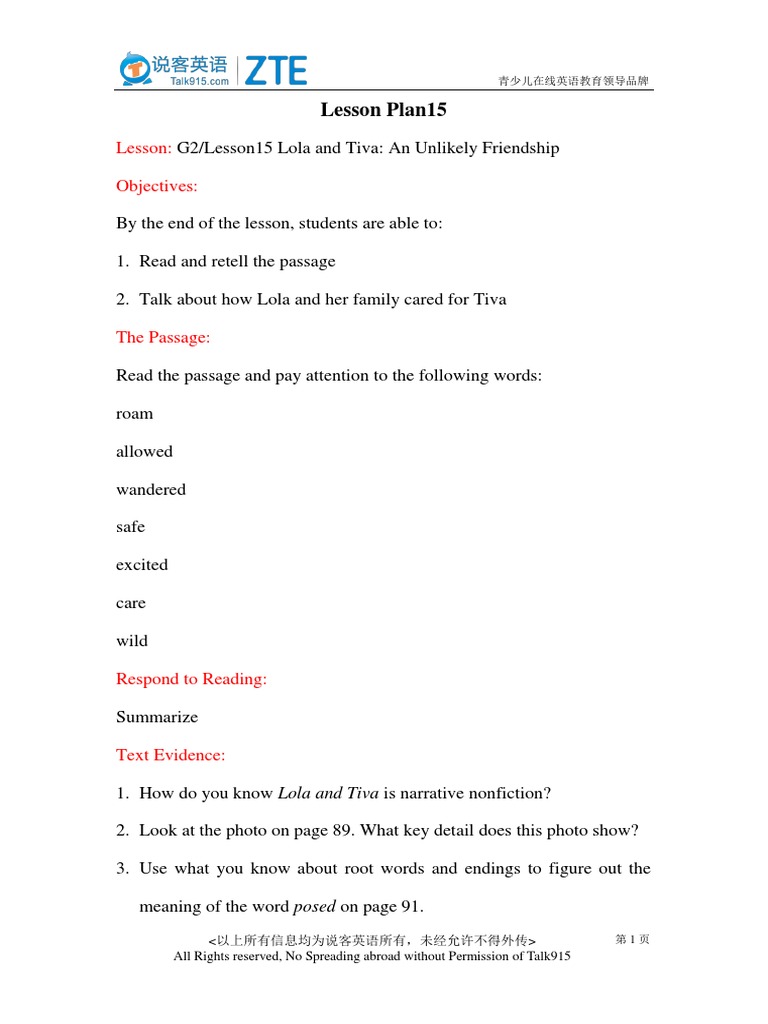 Lola and Tiva PDF | PDF