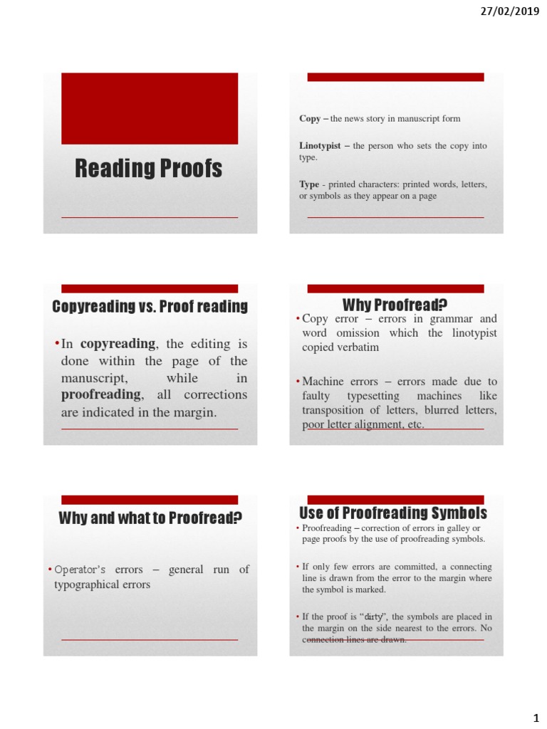 Proofreading | PDF | Proofreading | Text