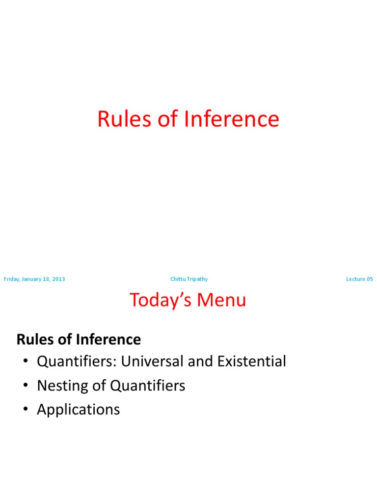 Rule of Inference Complete | PDF | Argument | Logic