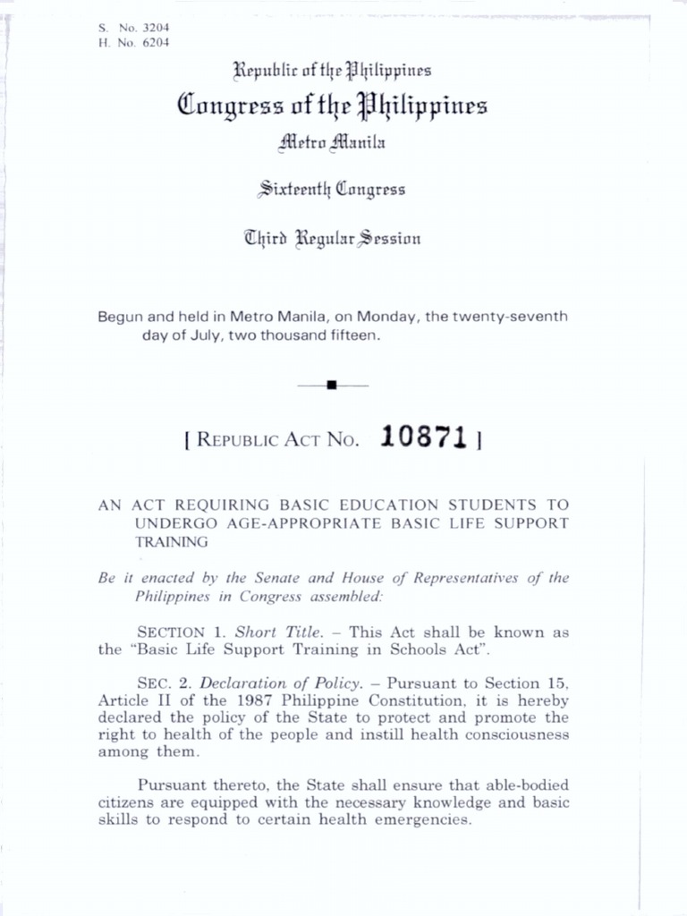 Ra 10871 PDF | PDF | Government | Social Institutions