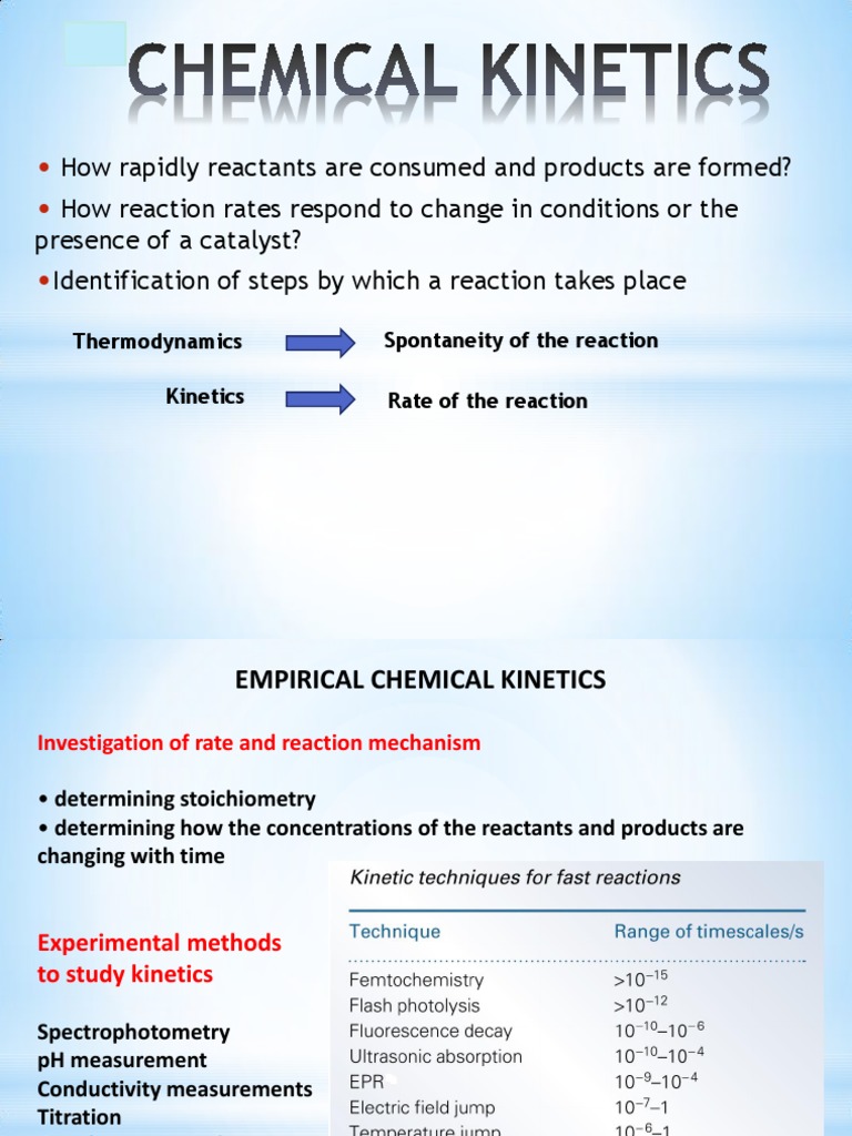 Chemical Kinetics Slides | PDF | Reaction Rate | Chemical Kinetics