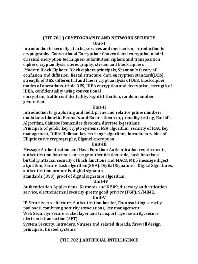 Tit 701 | PDF | Data Compression | Cryptography