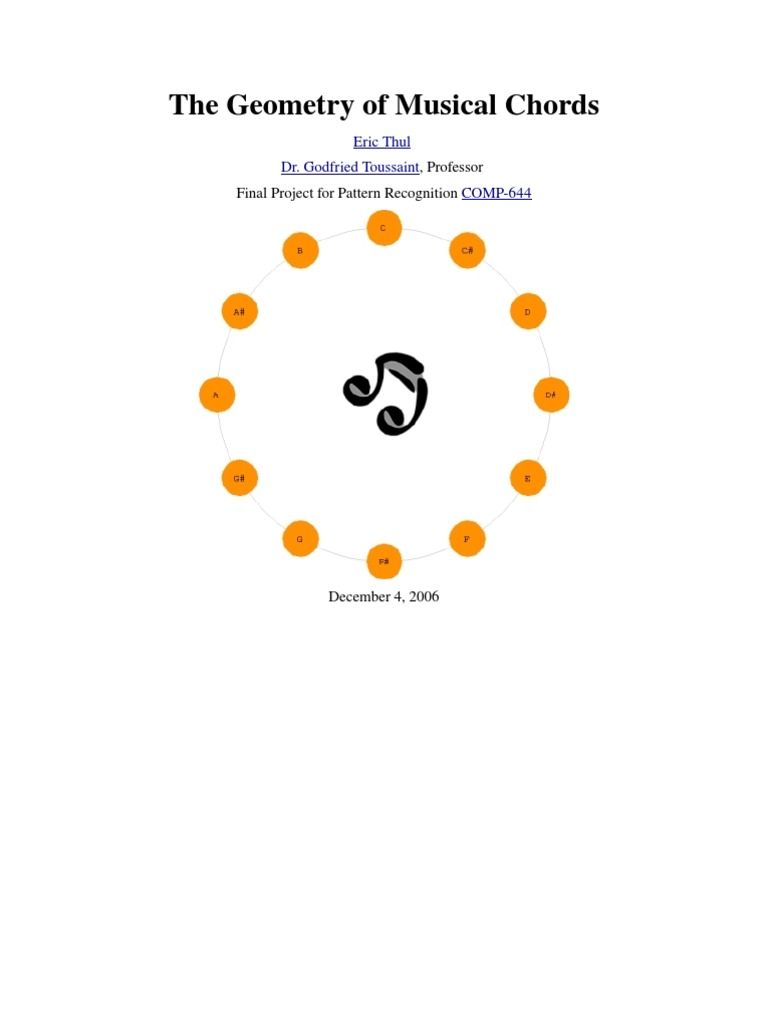 Geometry of Musical Chords Explained | PDF | Harmony | Pitch (Music)