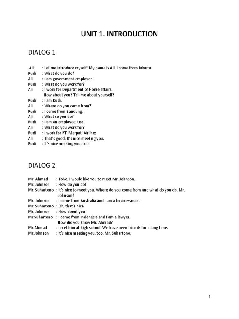 Bahasa Inggris Unit 1 3 Pdf