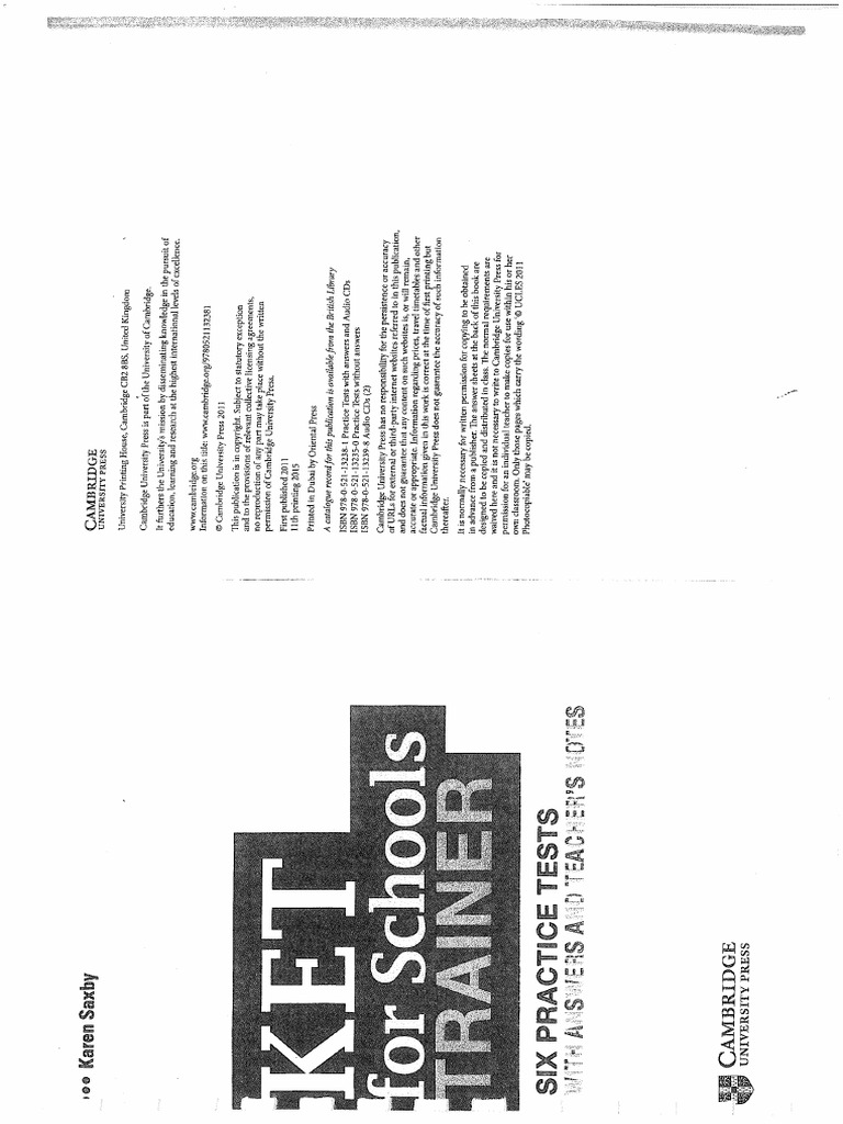 KET For Schools Trainer | PDF