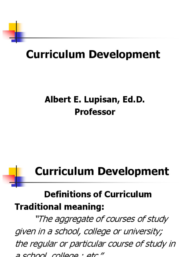Curriculum Development | PDF | Curriculum | Goal