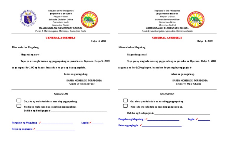 GPTA Meeting Letter | PDF