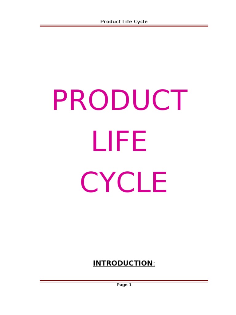 Product Life Cycle | PDF | Competition | Marketing