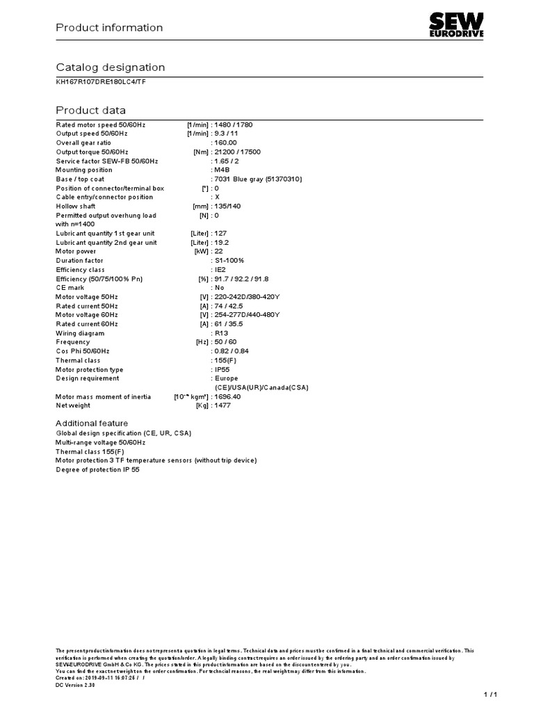 Gearbox Specifications and Weight Data | PDF | Electrical Connector ...