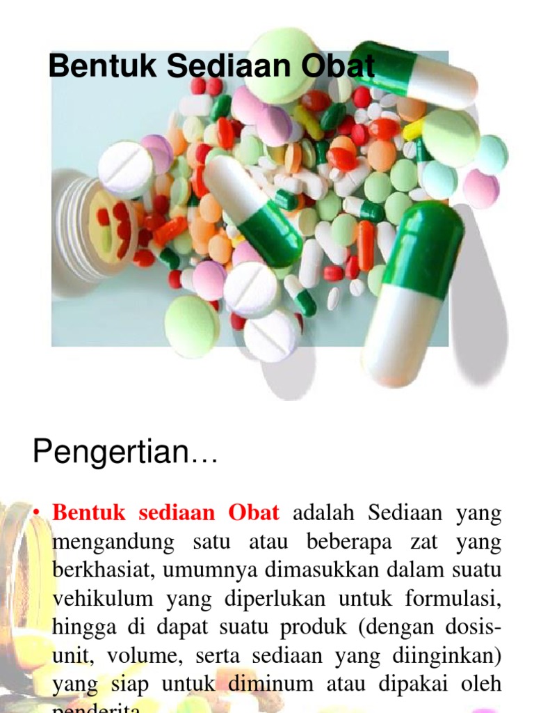 Bentuk Sediaan Obat dan Jenisnya | PDF