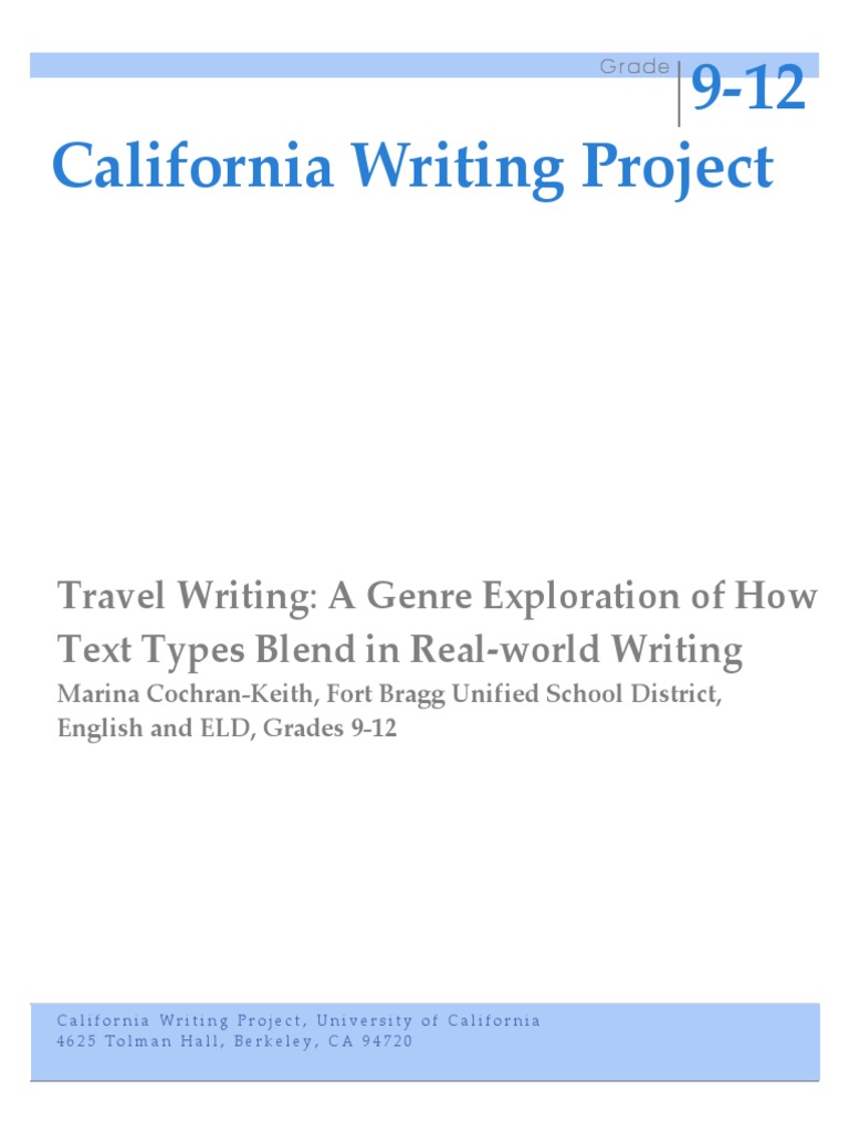 Travel Writing | PDF | Genre | English Language