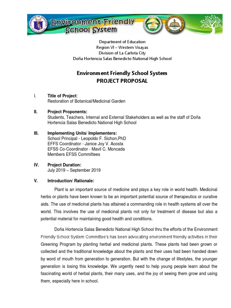 PROJECT PROPOSAL Botanical Garden | PDF | Plants | Natural Environment