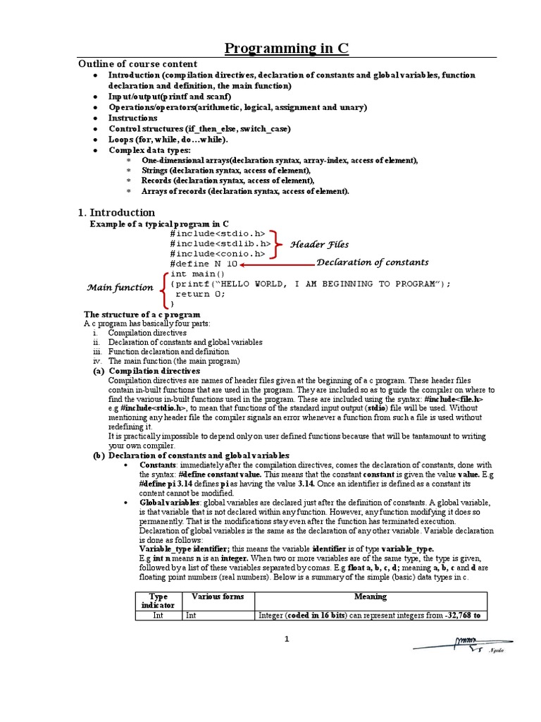 Programming in C&Libraries PDF | PDF | Parameter (Computer Programming ...
