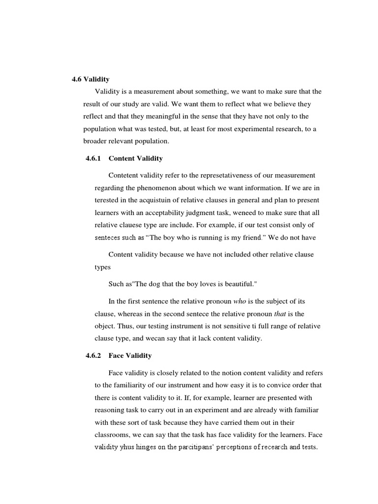 Ensuring Validity in Second Language Research: Content, Face, Construct ...