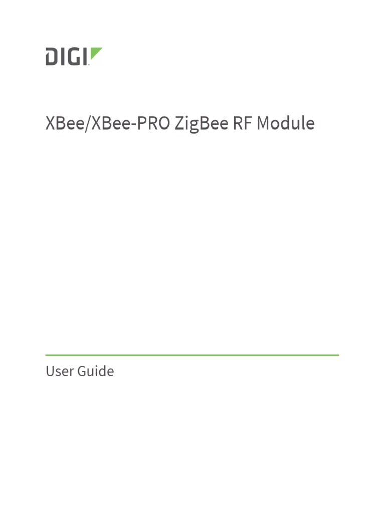 Xbee/Xbee-Pro Zigbee RF Module: User Guide | PDF | Network Protocols ...