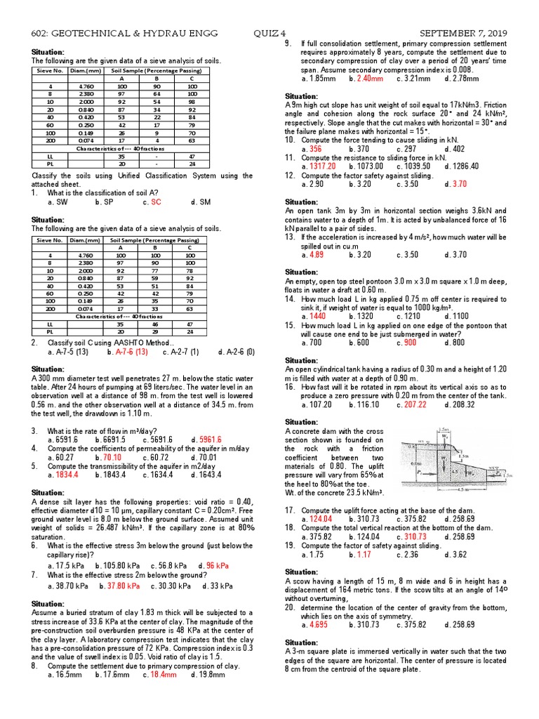 Geo Probs | PDF | Pressure | Aquifer
