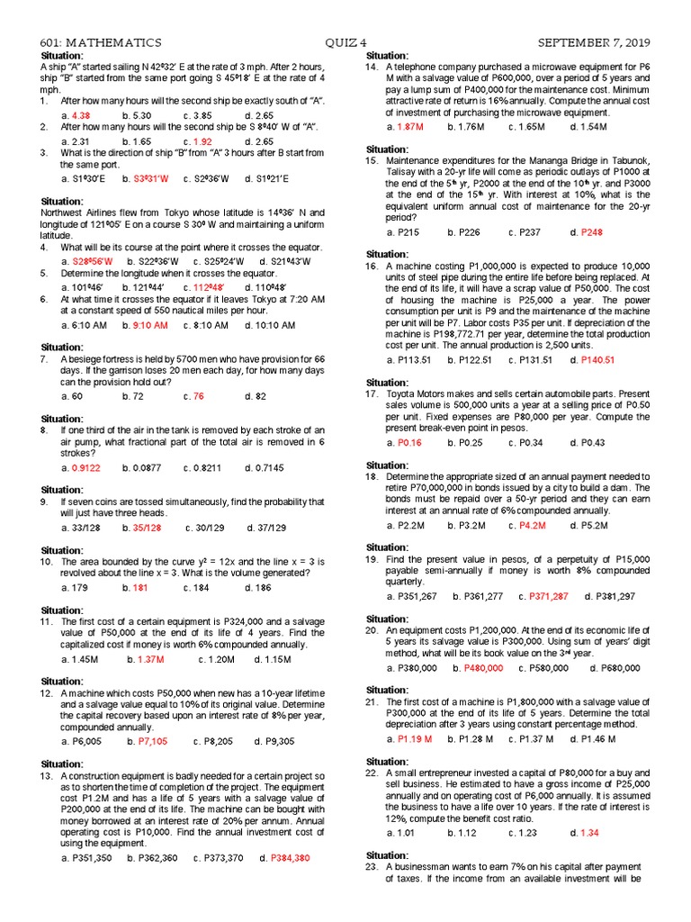 Math Prob | PDF | Taxes | Interest