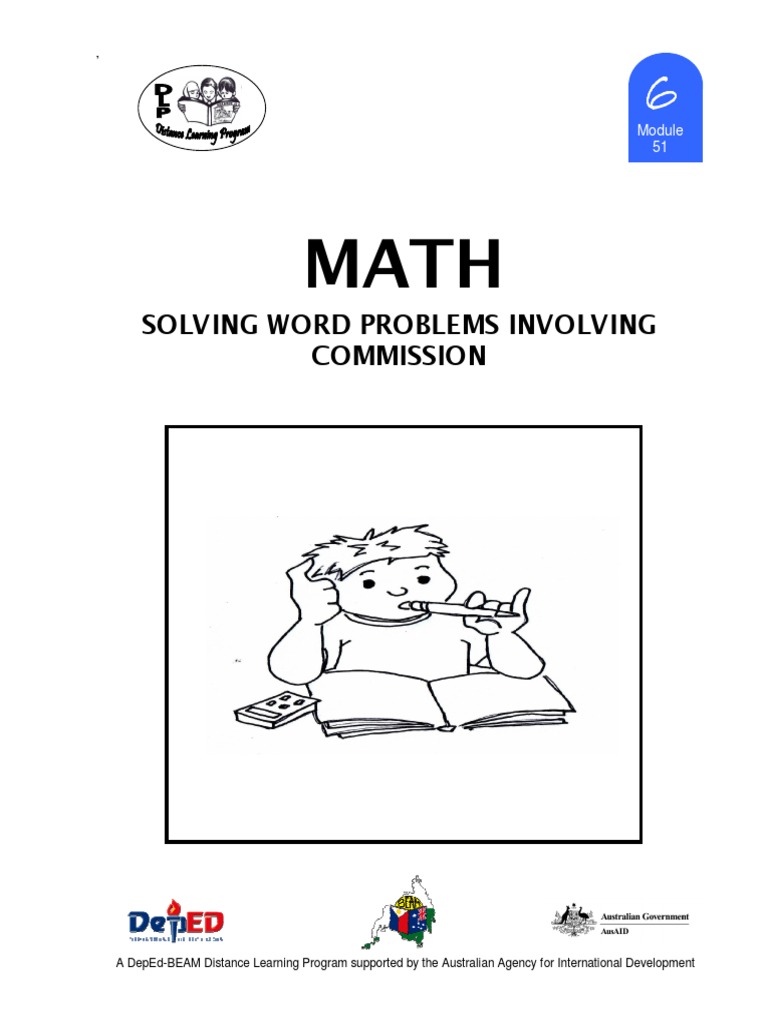Solving Word Problems Involving Commission | PDF | Percentage | Business
