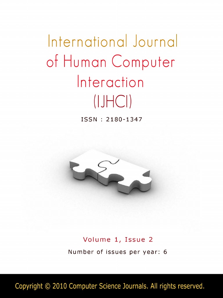 International Journal of Human Computer Interaction (IJHCI) V1 I2 | PDF ...