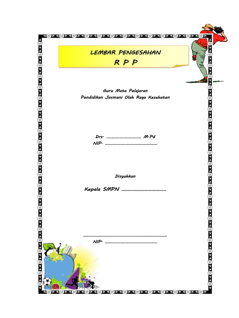 Lembar Pengesahan RPP | PDF