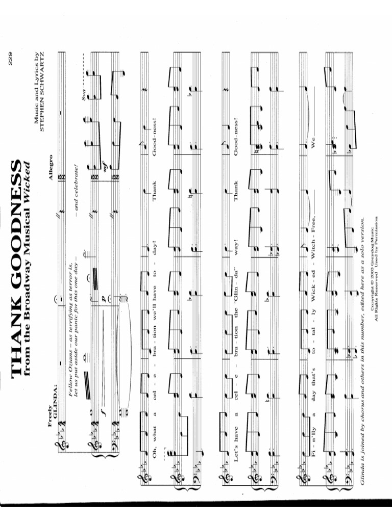 Wicked - Thank Goodness PDF | PDF