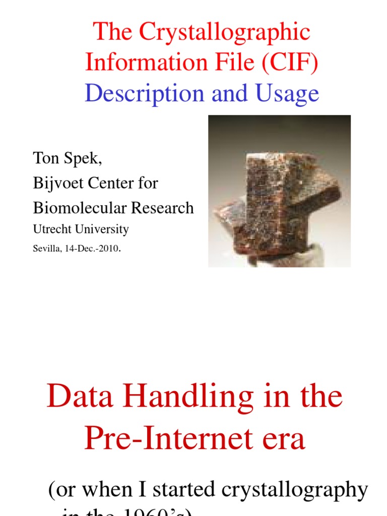 CIF Description and Usage | PDF | Computing | Software