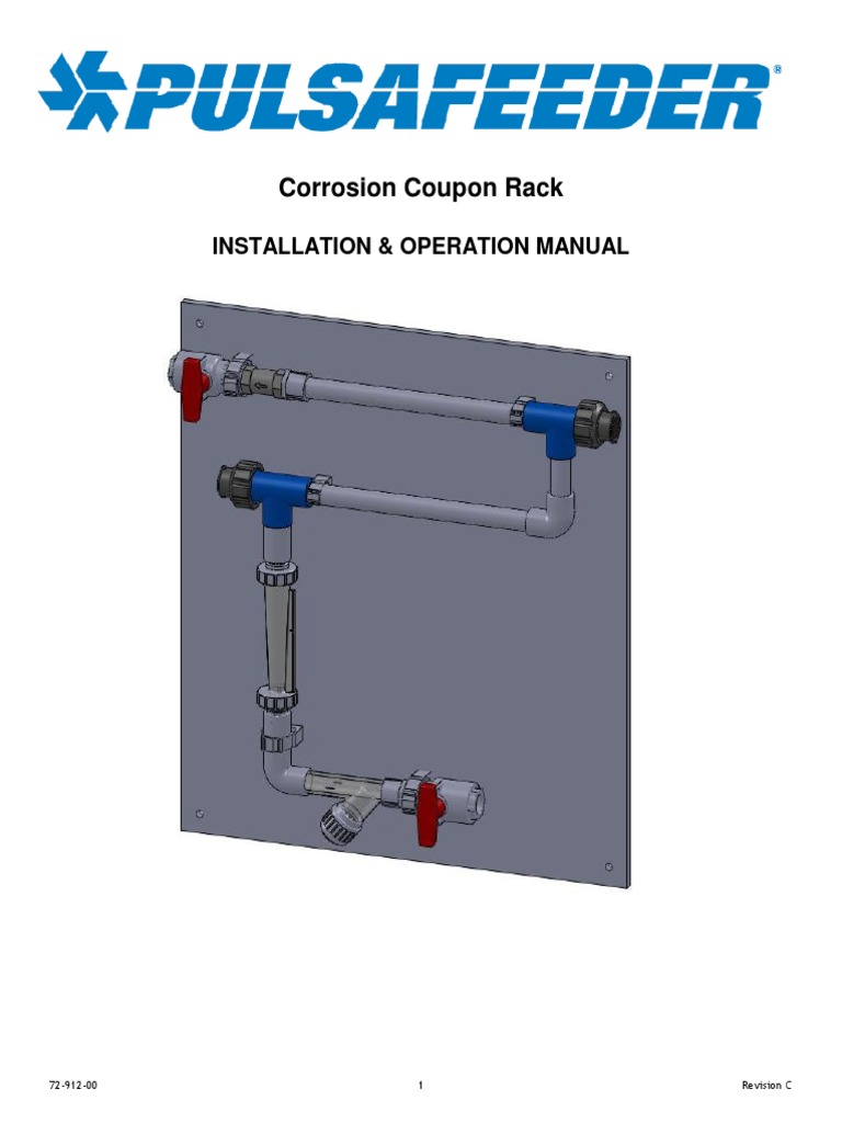 Corrosion Coupon Rack: Installation & Operation Manual | PDF | Valve ...