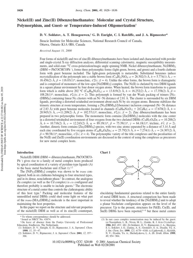 Nickel Complex | PDF | Coordination Complex | Differential Scanning ...