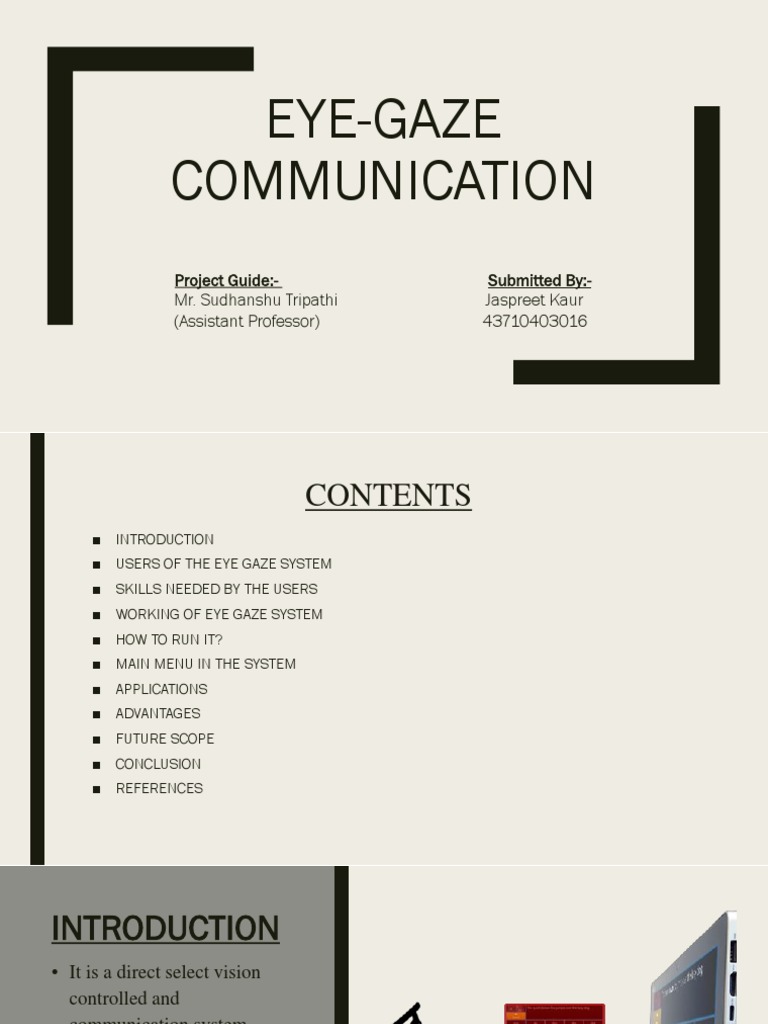 Eye Gaze Communication | PDF | Computer Monitor | Disability