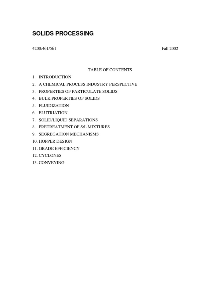 Solids Notes 1 Introduction | PDF | Solid | Fluidization