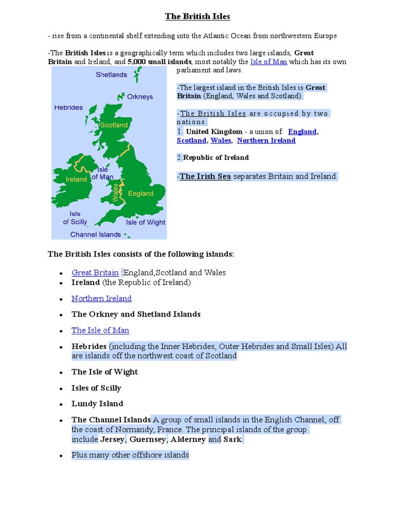 The British Isles | PDF | British Isles | Great Britain
