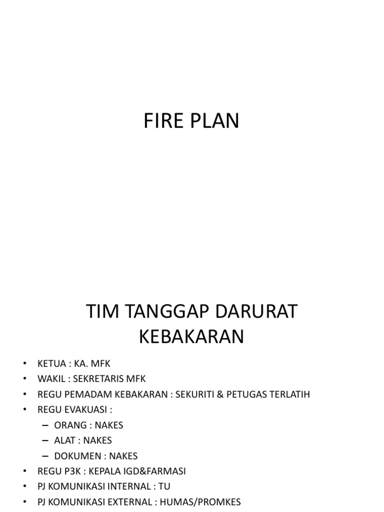 Fire Plan | PDF