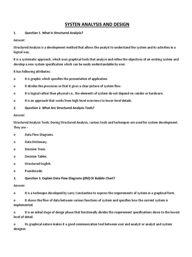 Systen Analysis and Designhandout Stu | PDF | Systems Design ...