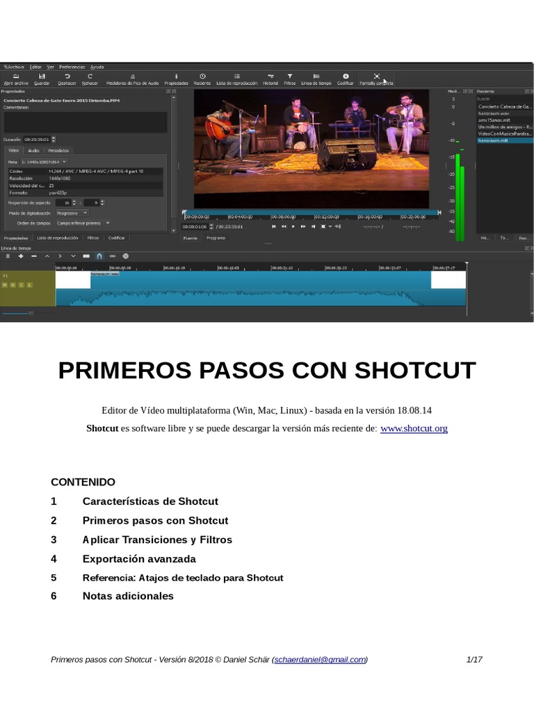 Primeros Pasos Con Shotcut 1-1 | PDF