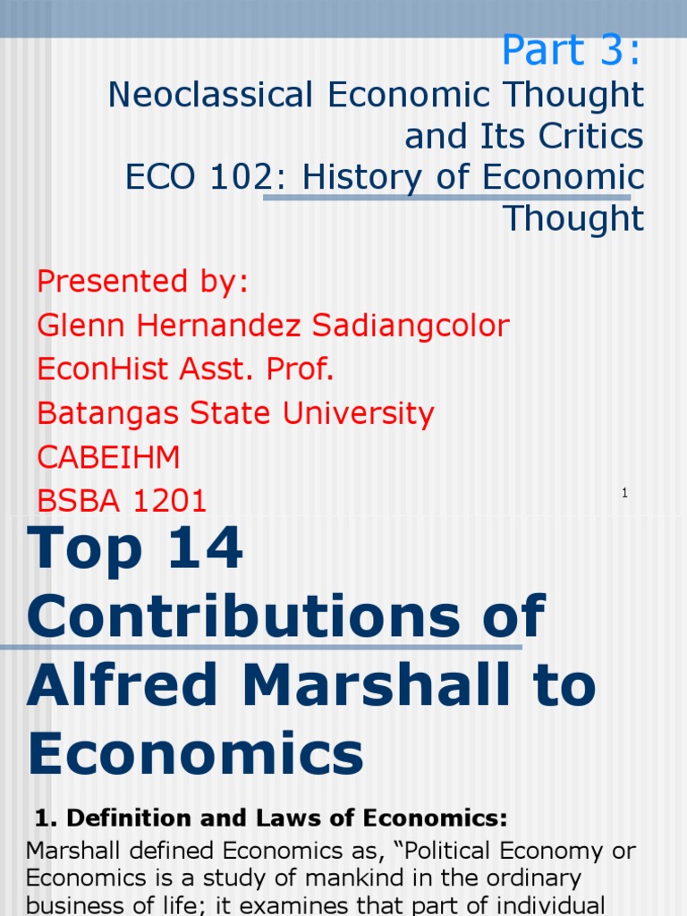 Part 3 Neoclassical Economic Thought and Its Critics | Download Free ...