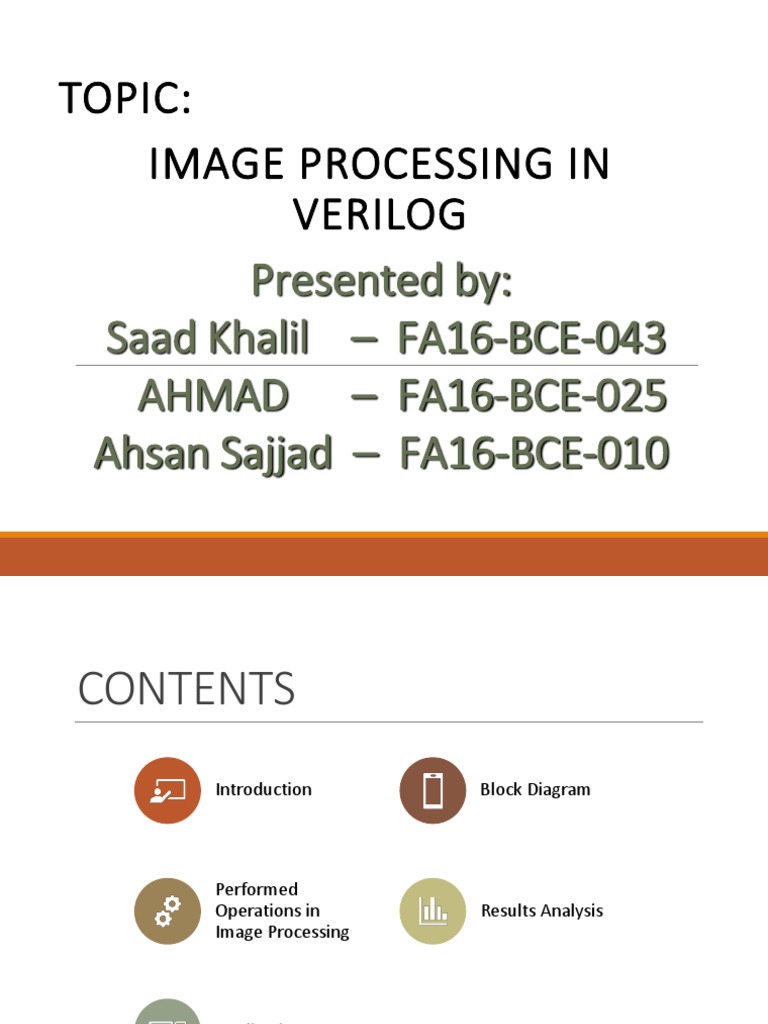 Presentation For FPGA Image Processing | PDF | Computer Vision | Vision