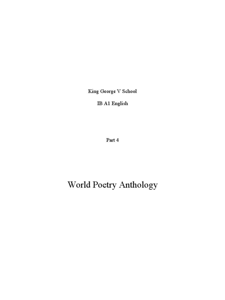 IOP Poetry Anthology - Bei Dao, Tagore, Neruda | PDF | Nature