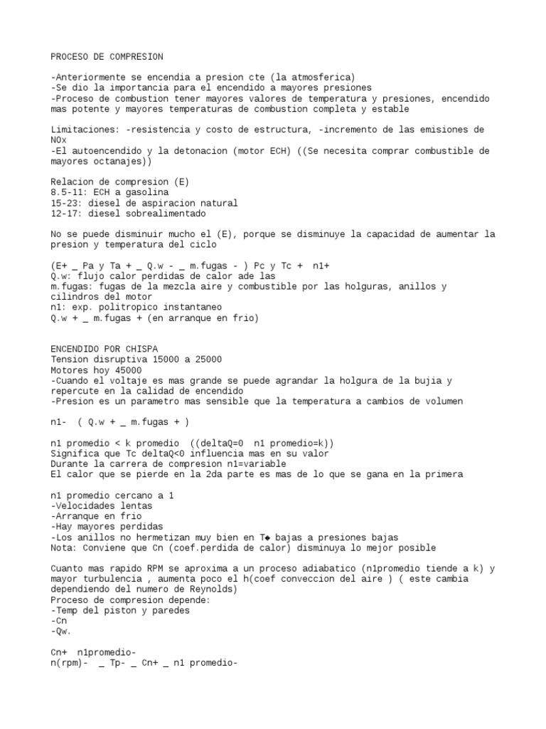 Proceso de Compresion | PDF | Motor diesel | Combustión