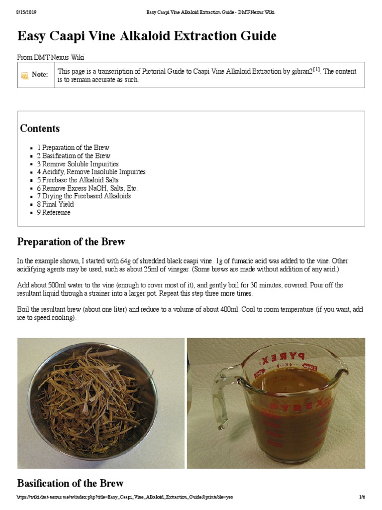 Extraction Guide - DMT | PDF | Solubility | Sodium Hydroxide
