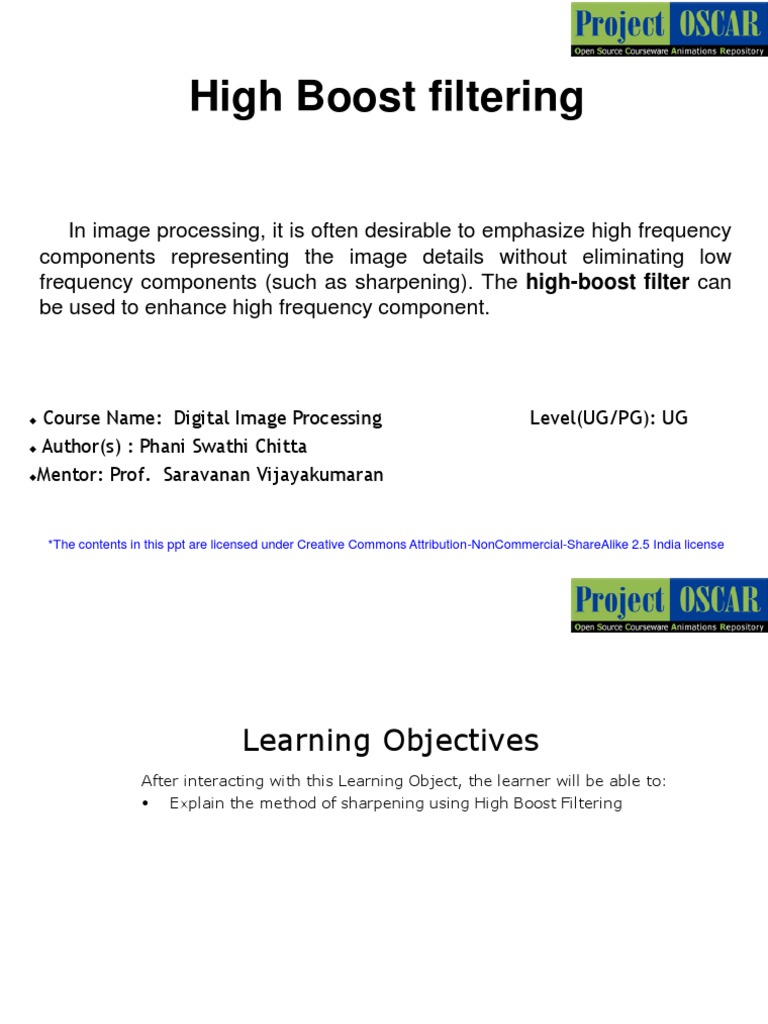 High Boost Filtering | Download Free PDF | Cybernetics | Image Processing