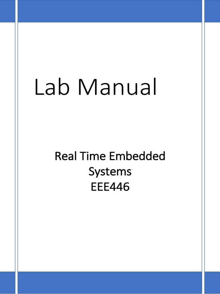 Real Time Embedded Systems Lab Manual | PDF | Microcontroller | Embedded System