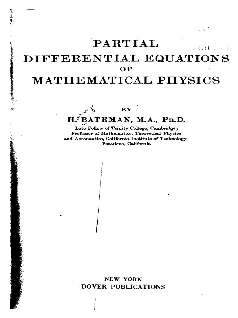 Partial Differential Equations of Mathematical Physics | PDF
