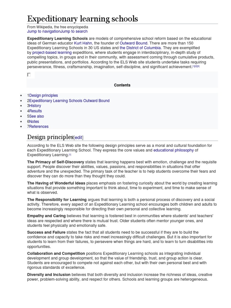 Expeditionary Learning Schools | PDF | Learning | Cognition