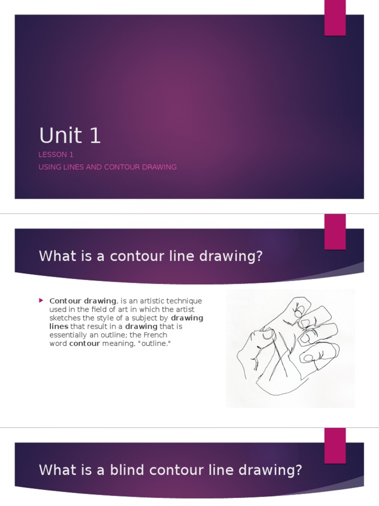 Unit 1 - Lesson 1 Contour Intro | PDF | Drawing | Conservation And ...