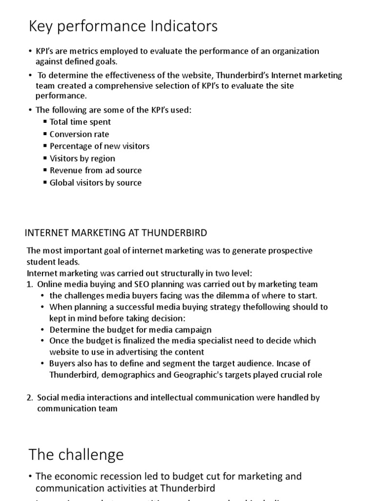 Key Performance Indicators | PDF