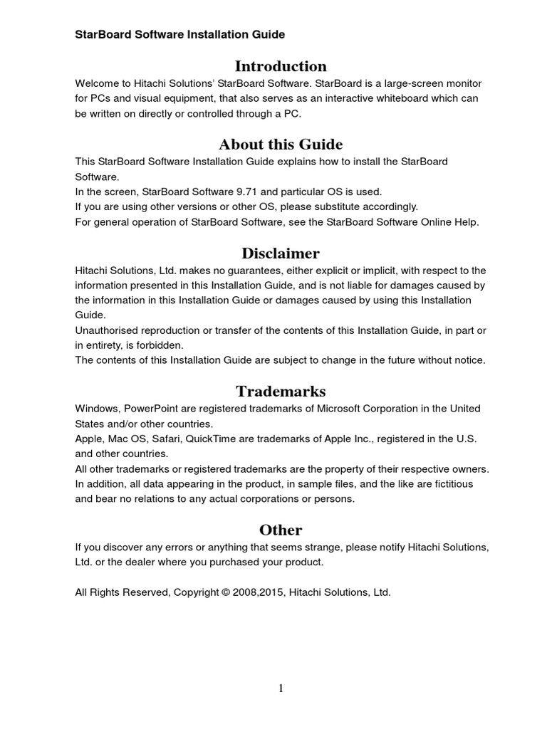 StarBoard Software Installation Guide PDF | PDF | Microsoft Windows | Operating System